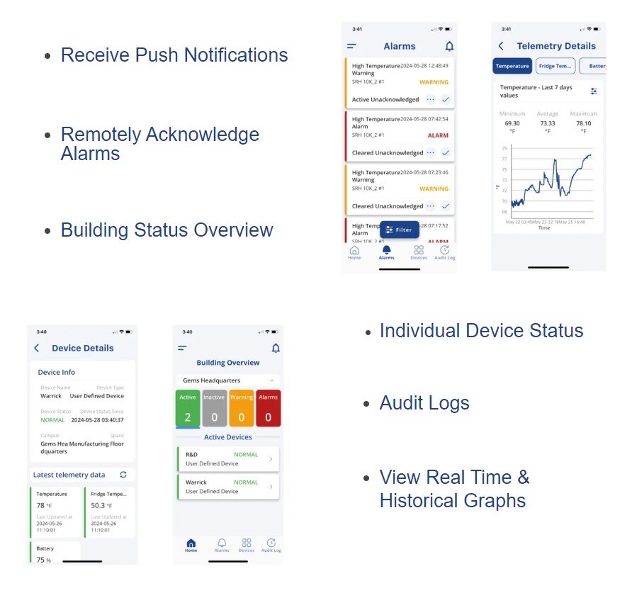 Setra CEMS™ Mobile App